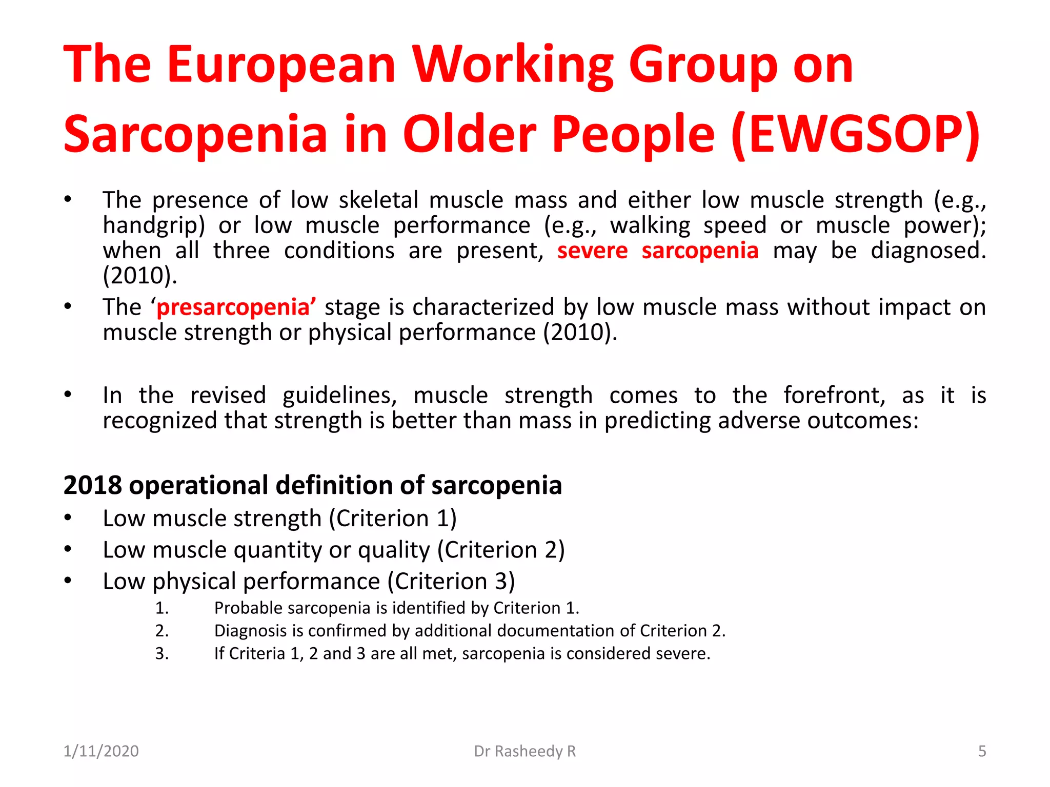 Sarcopenia | PPTX