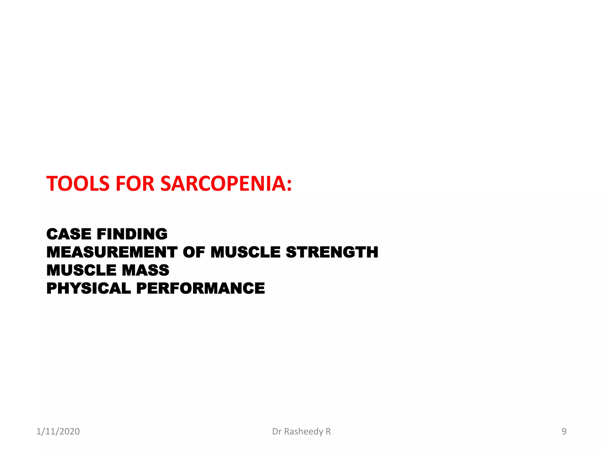 Sarcopenia | PPTX