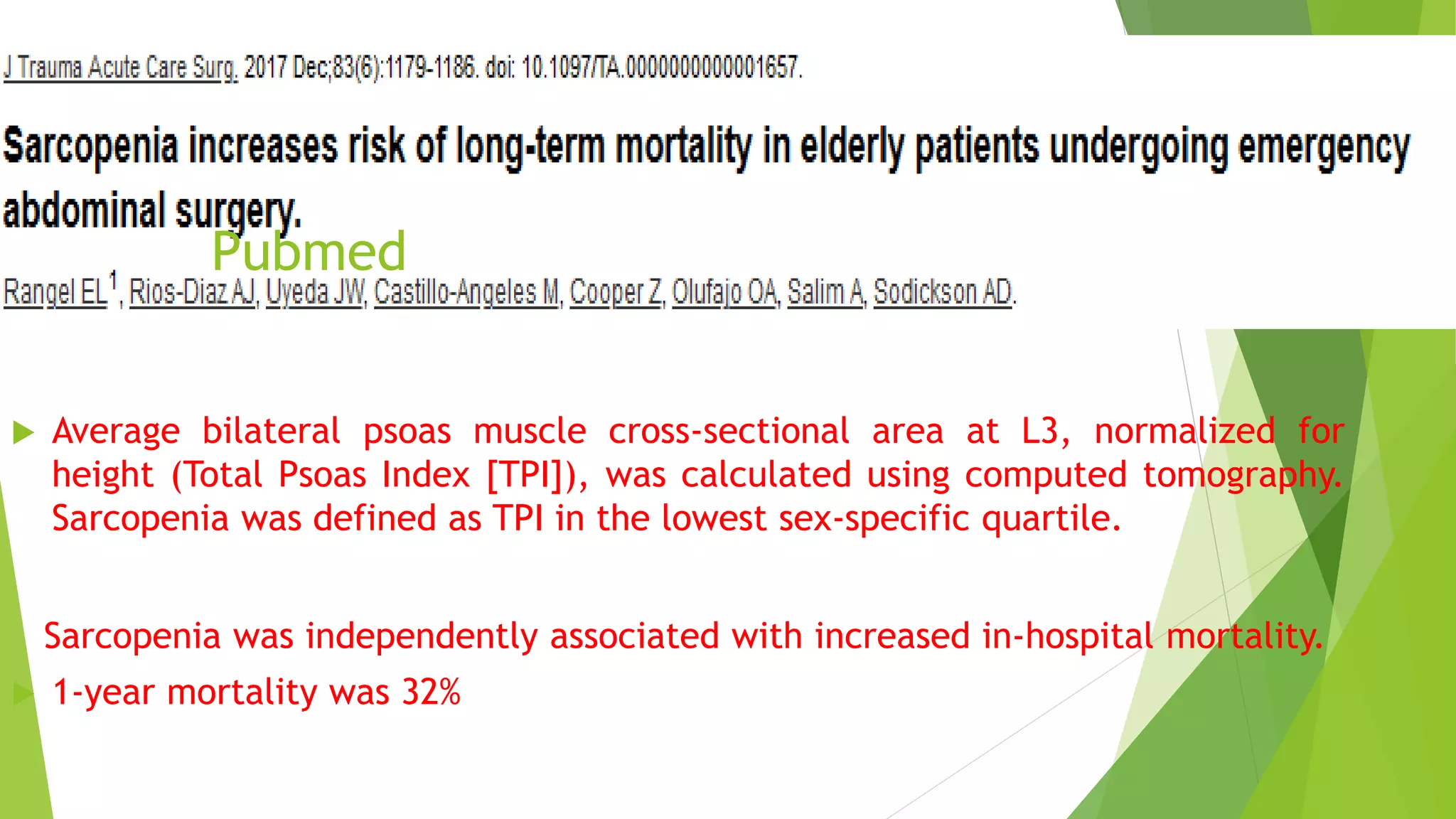 Sarcopenia in surgery.dr quiyum | PPTX | Endocrine and Metabolic ...