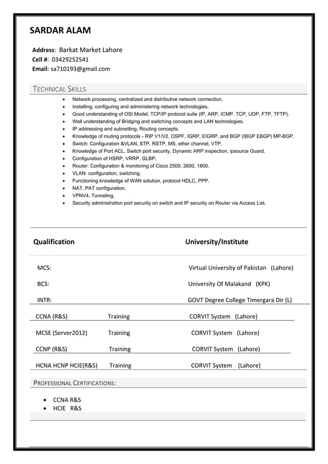 Sardar alam cv pdf | PDF