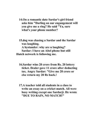 Sardarji's jokes | DOC