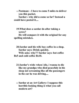 Sardarji's jokes | DOC