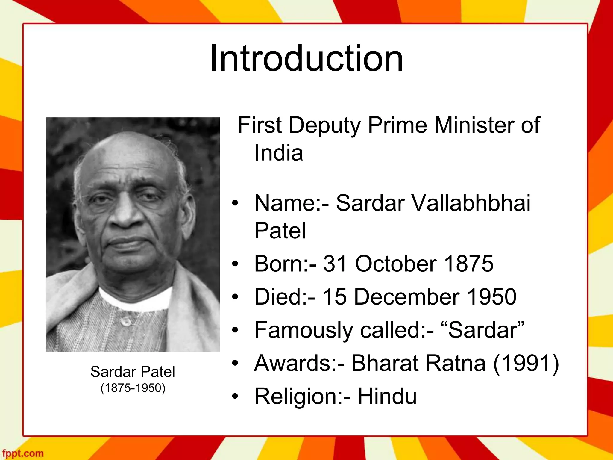Sardar patel | PPTX