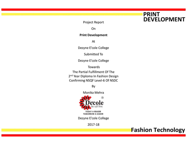 Monika Mehra, Fashion Design ,Dezyne E'cole College | PDF