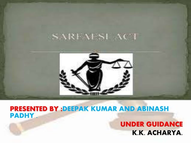 Sarfaesi act | PPTX