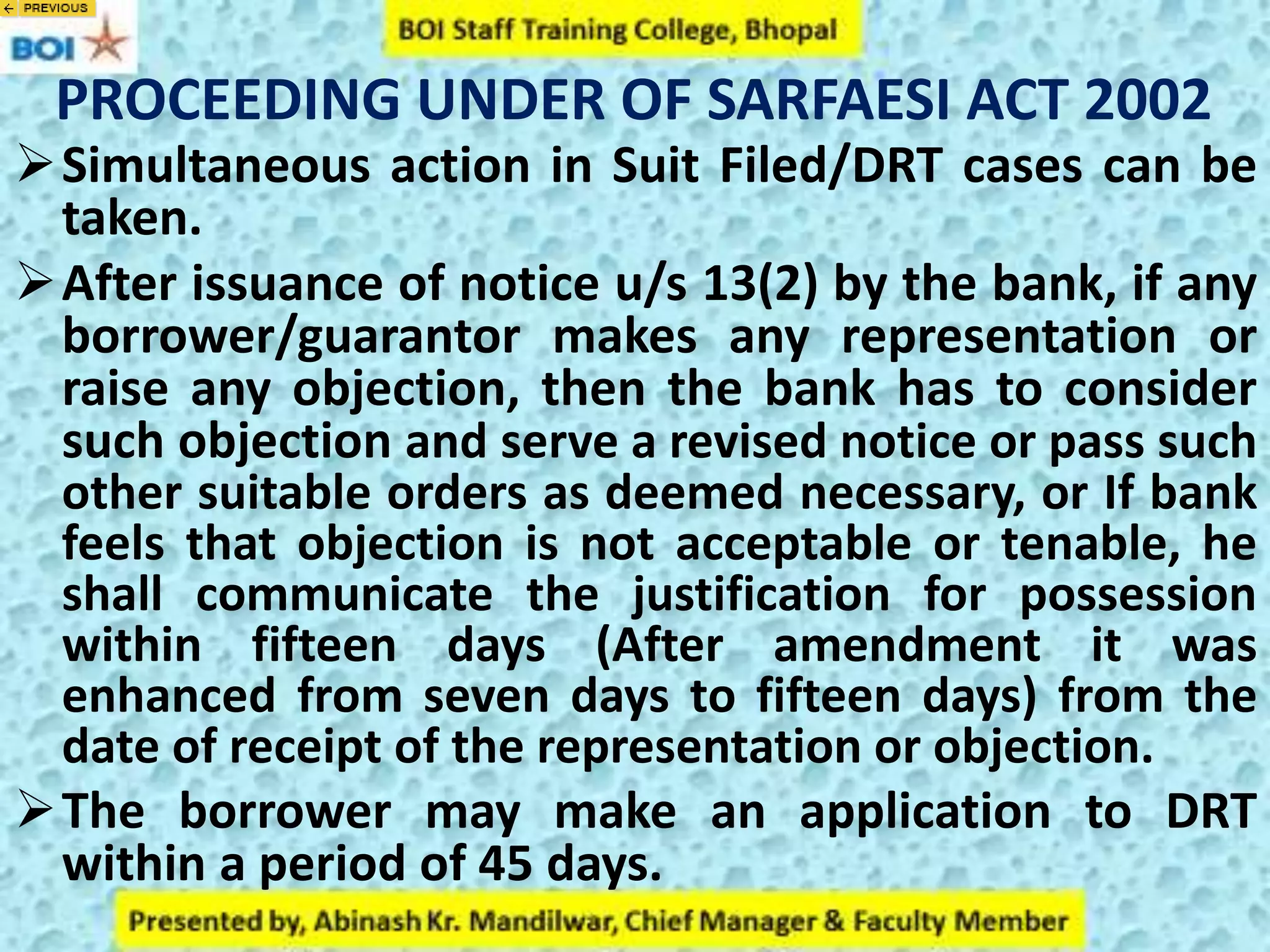Sarfaesi Act 2002 | PDF