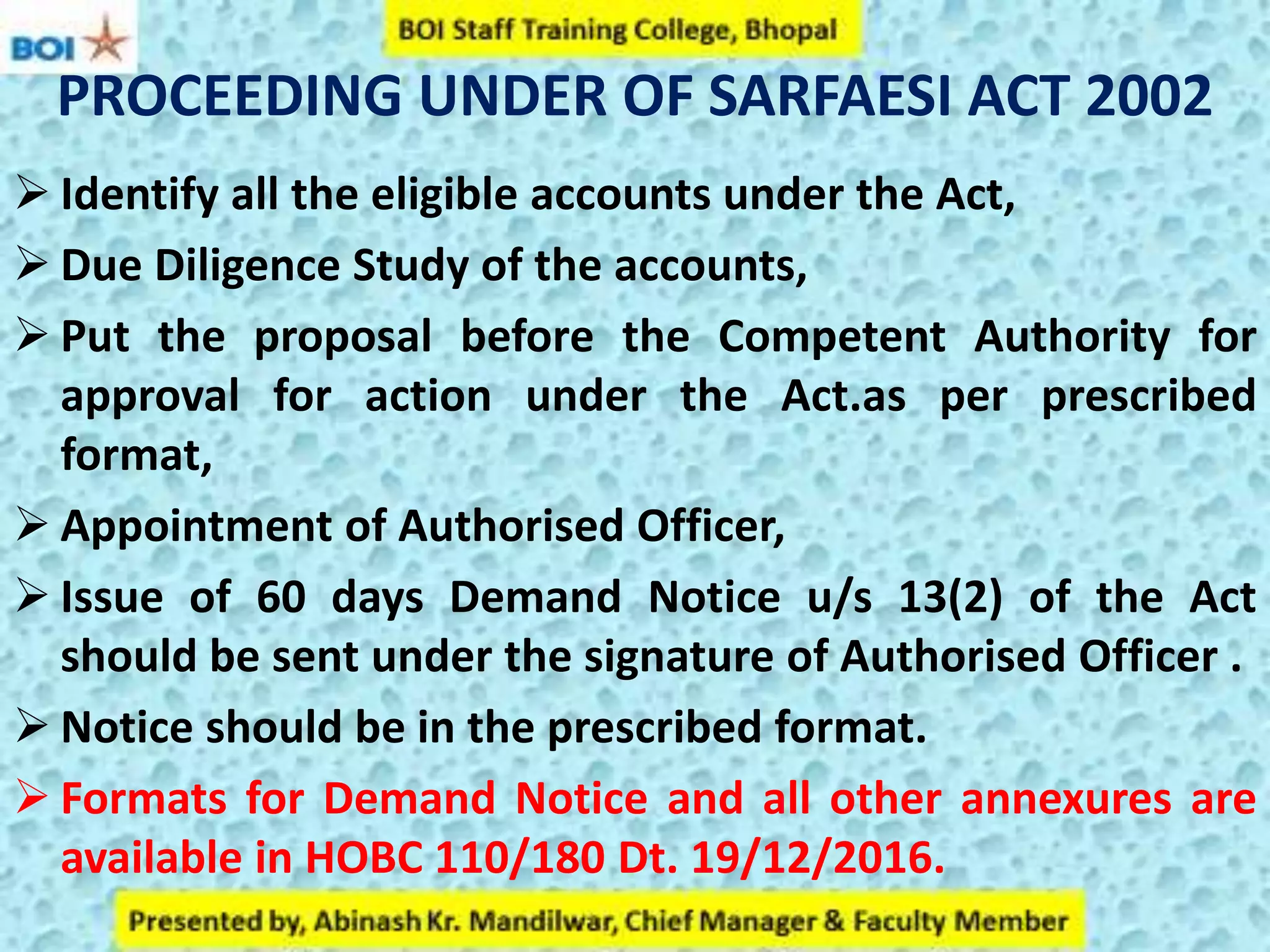 Sarfaesi Act 2002 | PDF