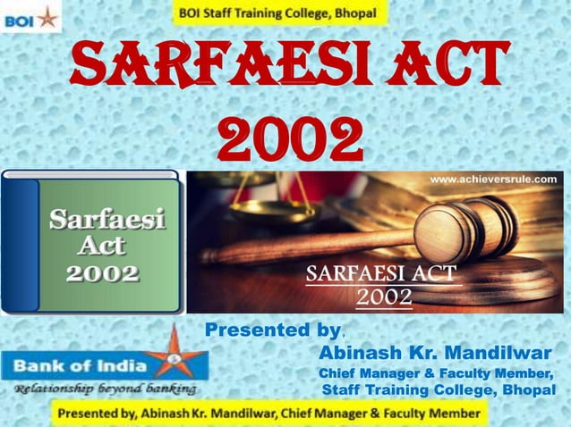 Sarfaesi Act 2002 | PPT