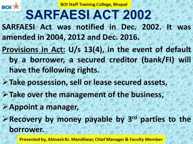 Sarfaesi Act 2002 | PDF