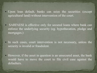 Sarfaesi Act | PPTX