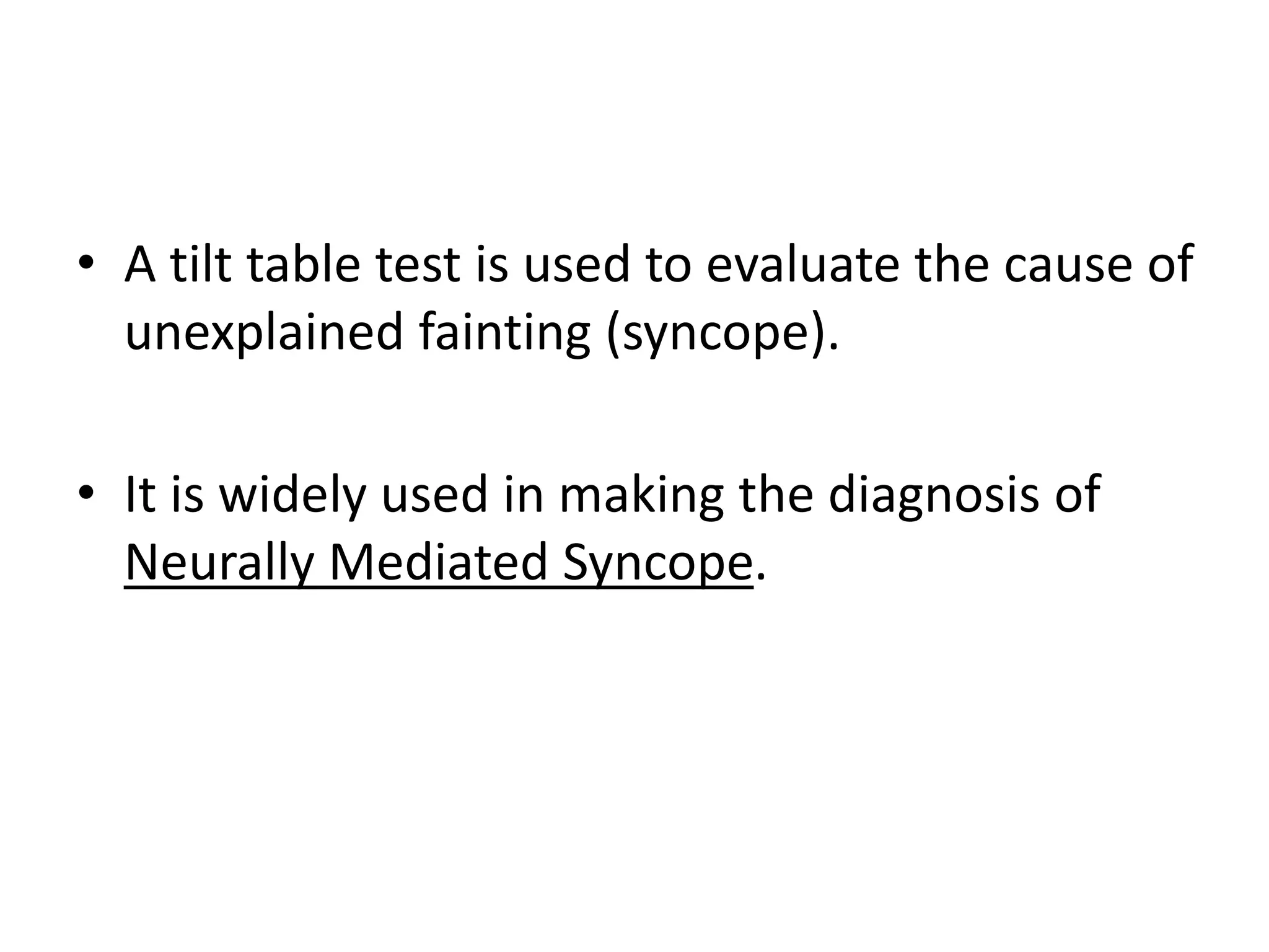 Tilt Table Test | PPTX