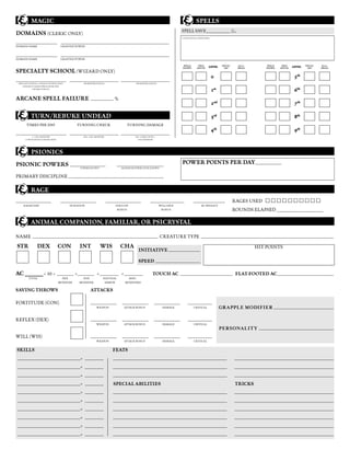 Sarg sheet | PDF