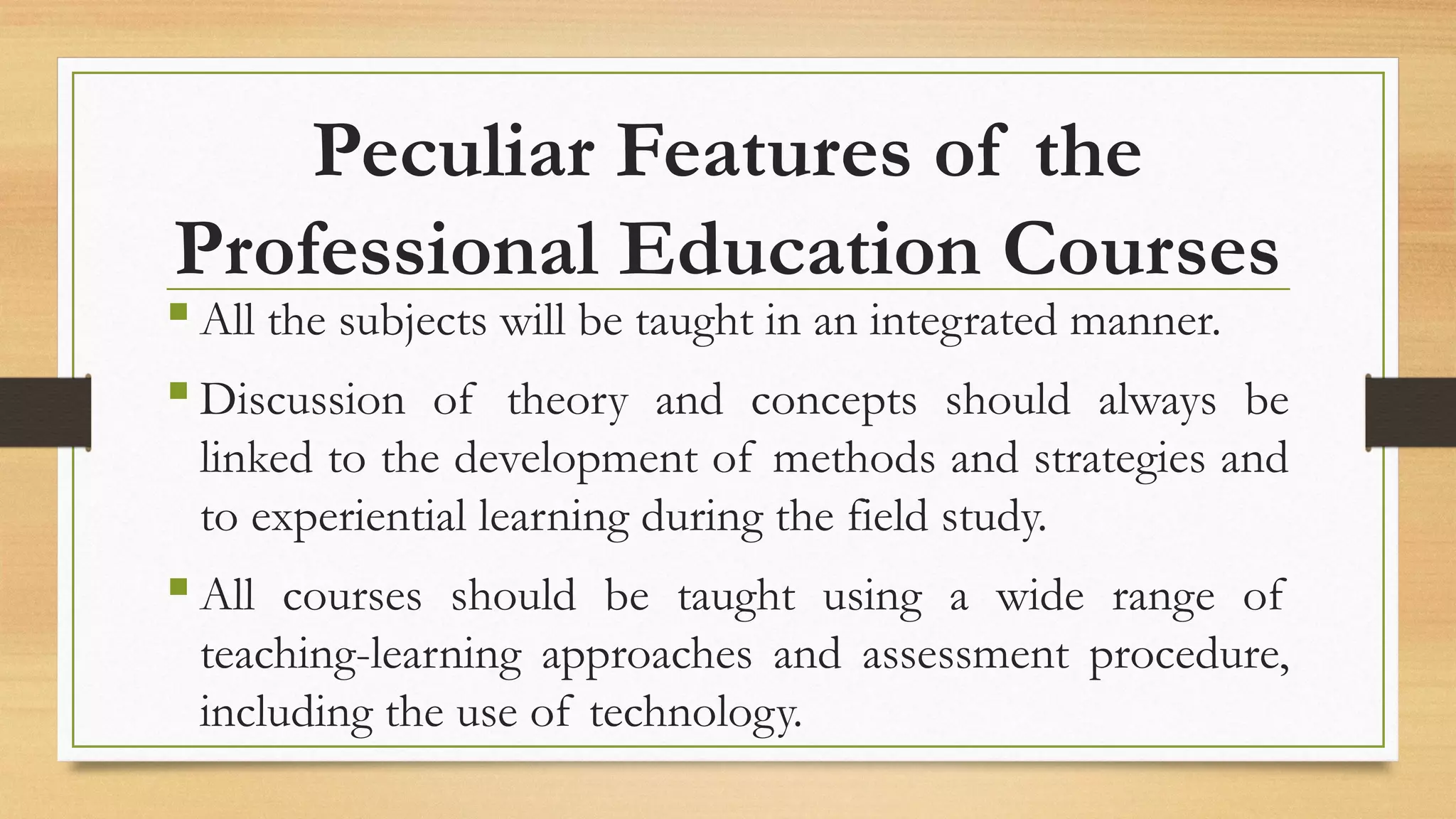 The Curriculum of BSE and BEED | PPT