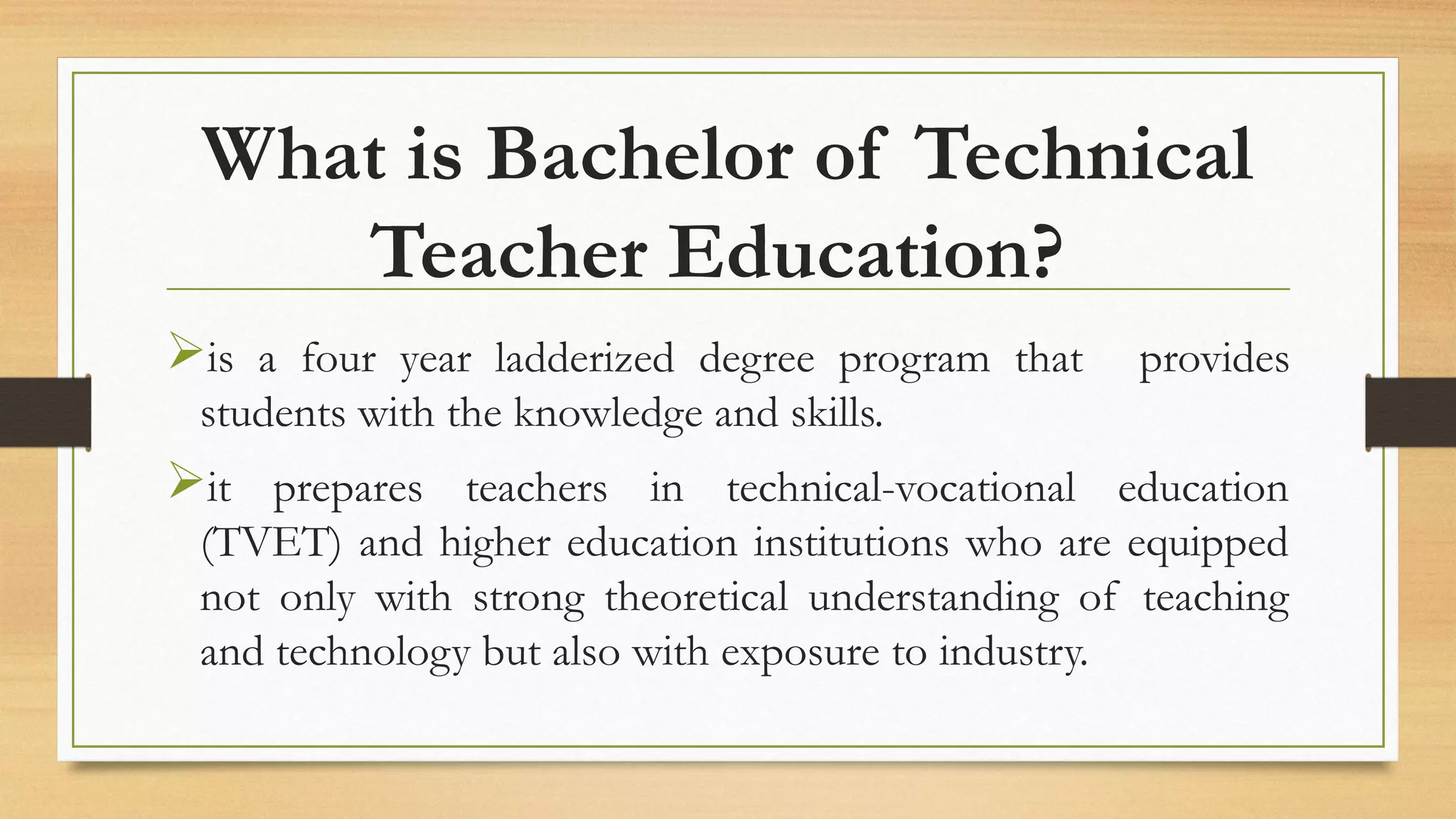 The Curriculum of BSE and BEED | PPT