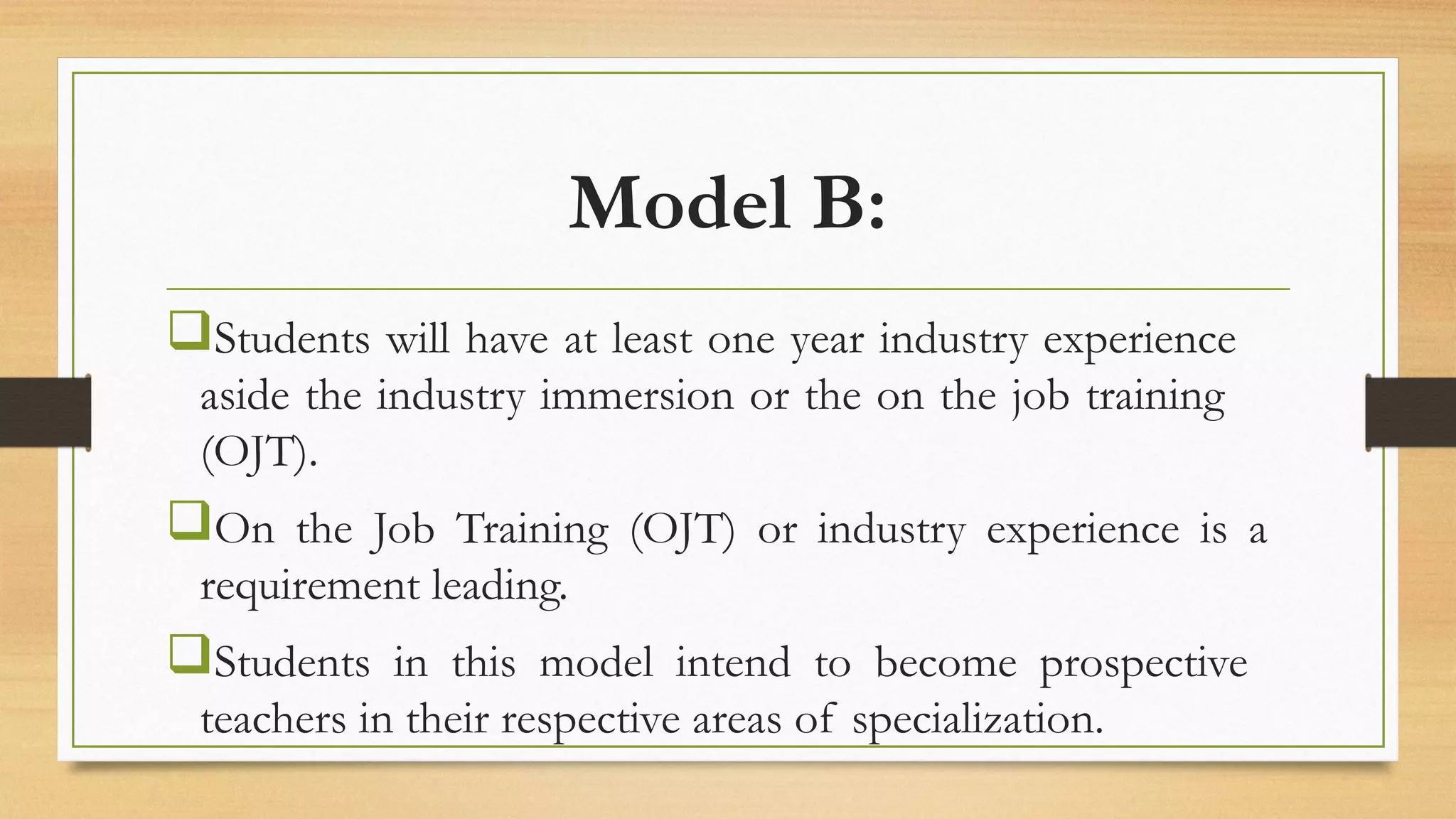 The Curriculum of BSE and BEED | PPT
