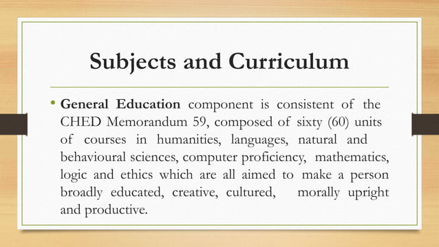 The Curriculum of BSE and BEED | PPT