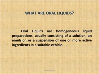 Process validation of liquid orals (pharmaceutical process validation ...