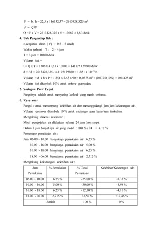 Teknik Penyehatan - Desain Saringan cepat | DOCX