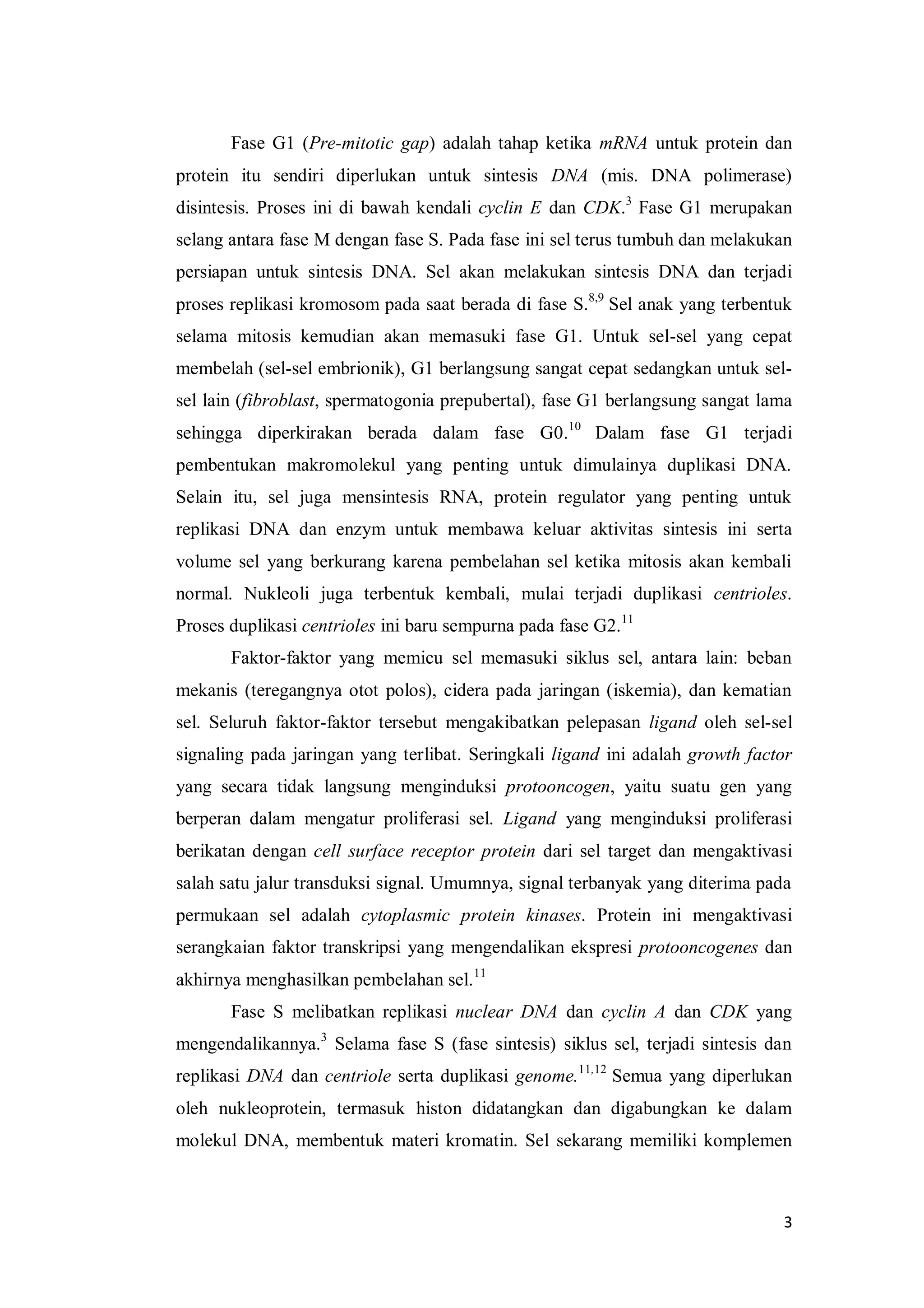 Sari pustaka siklus sel | PDF