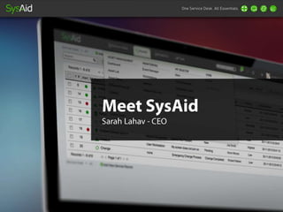 Meet SysAid, from CEO Sarah Lahav | PPT