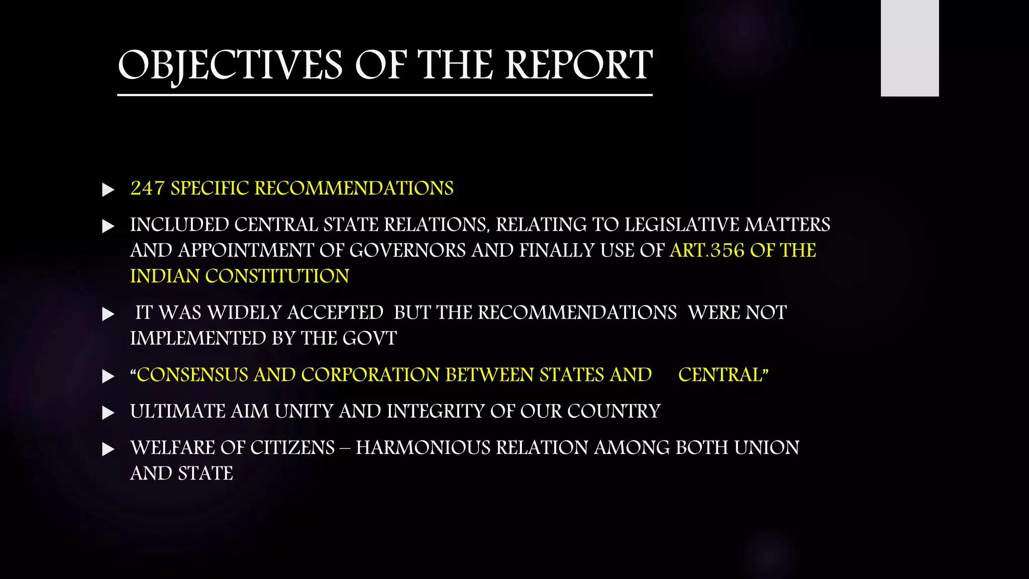 Sarkaria commission report(1983) | PPTX