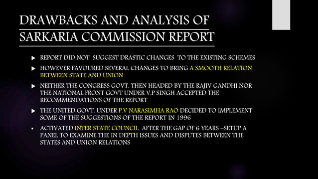 Sarkaria commission report(1983) | PPTX