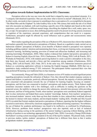 Perceptions of Postgraduate Students Towards the use of Kahoot as A ...