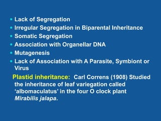 assignment on inheritance and expressio of organeller dna 1 | PPT