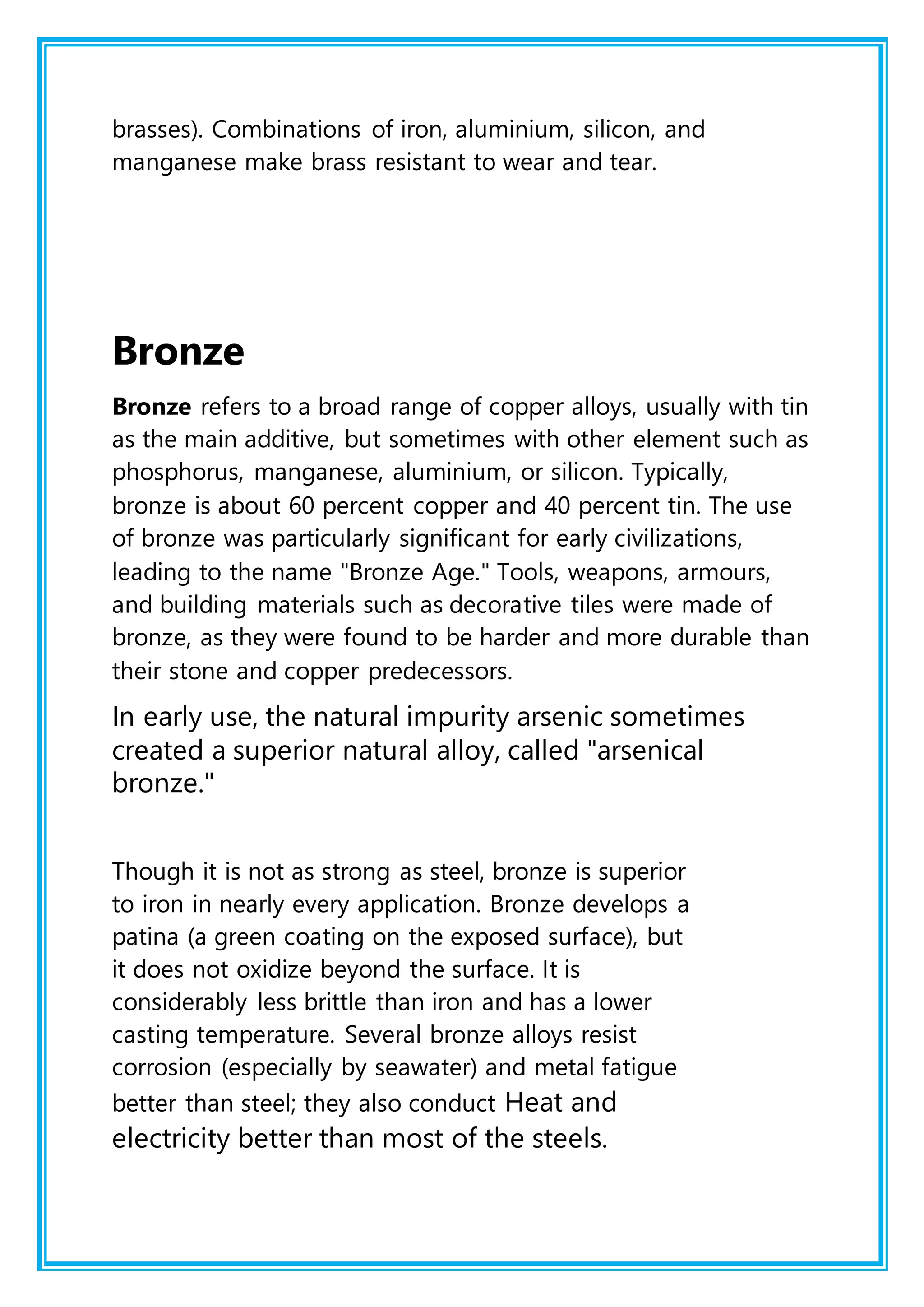 chemistry project on constituents of alloys | DOCX