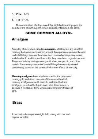 chemistry project on constituents of alloys | DOCX