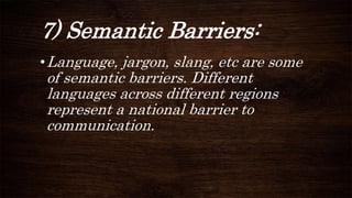 Barriers Of Communication | PPT