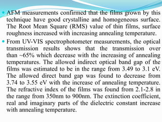Effect of Annealing on the Structural and Optical Properties of Nanostructured TiO2 Films ...