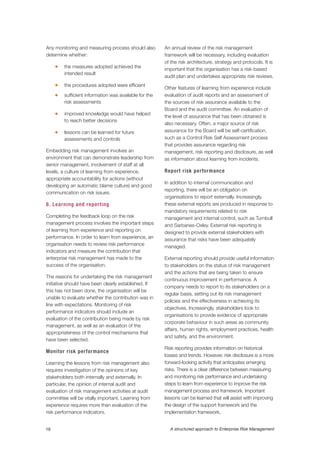 A structured approach to Enterprise Risk Management (ERM) and the ...