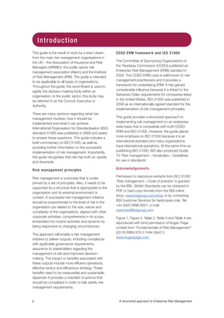 A structured approach to Enterprise Risk Management (ERM) and the ...