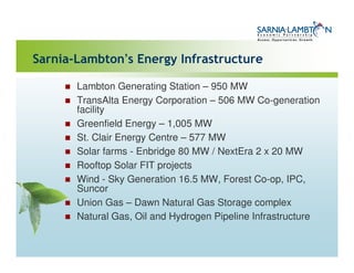 Sarnia-Lambton data centre overview 2013-06 | PDF | Power and Energy Industry | Industries