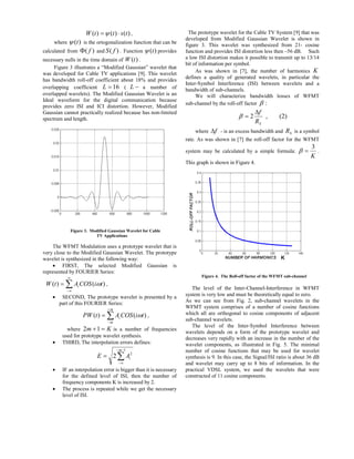 A WAVELET BASED MODULATION | PDF