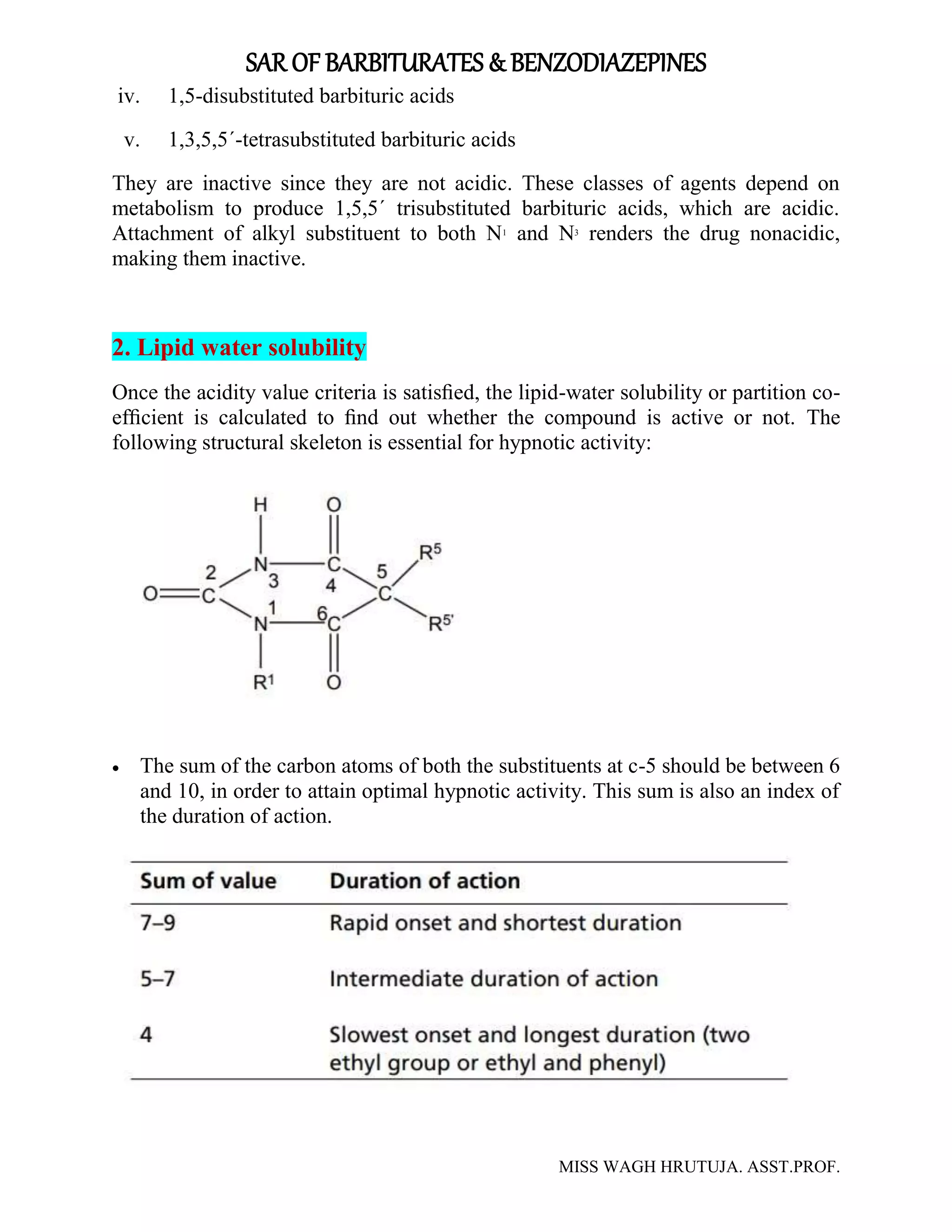 SAR OF BARBITURATES & BENZODIAZEPINES.docx