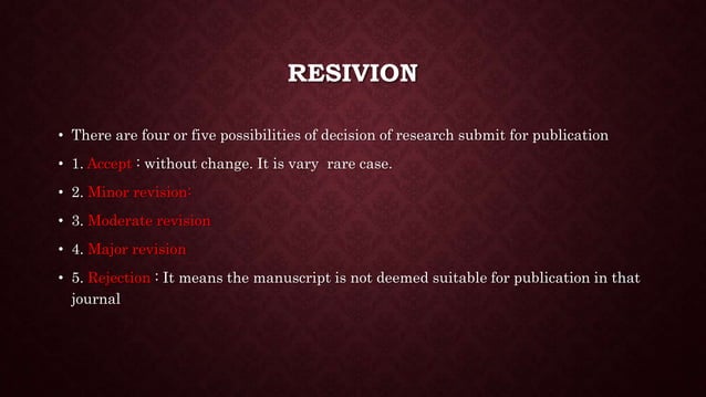 Minor Revision Reviews | PPTX