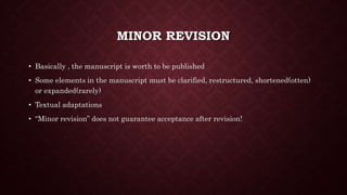 Minor Revision Reviews | PPTX