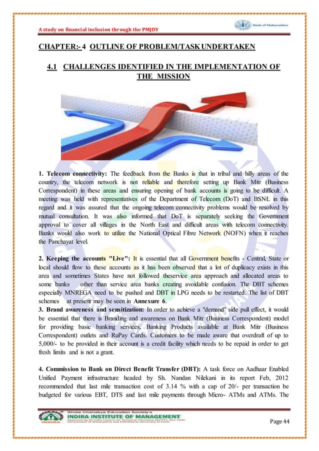 project report on financial inclusion through the pradhan mantri jan ...