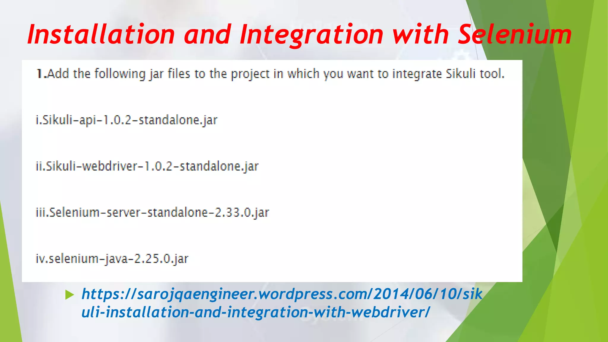 Sikuli UI Automation | PPT