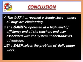 Student Attendance And Reporting Project | PPSX | Computer Software and ...