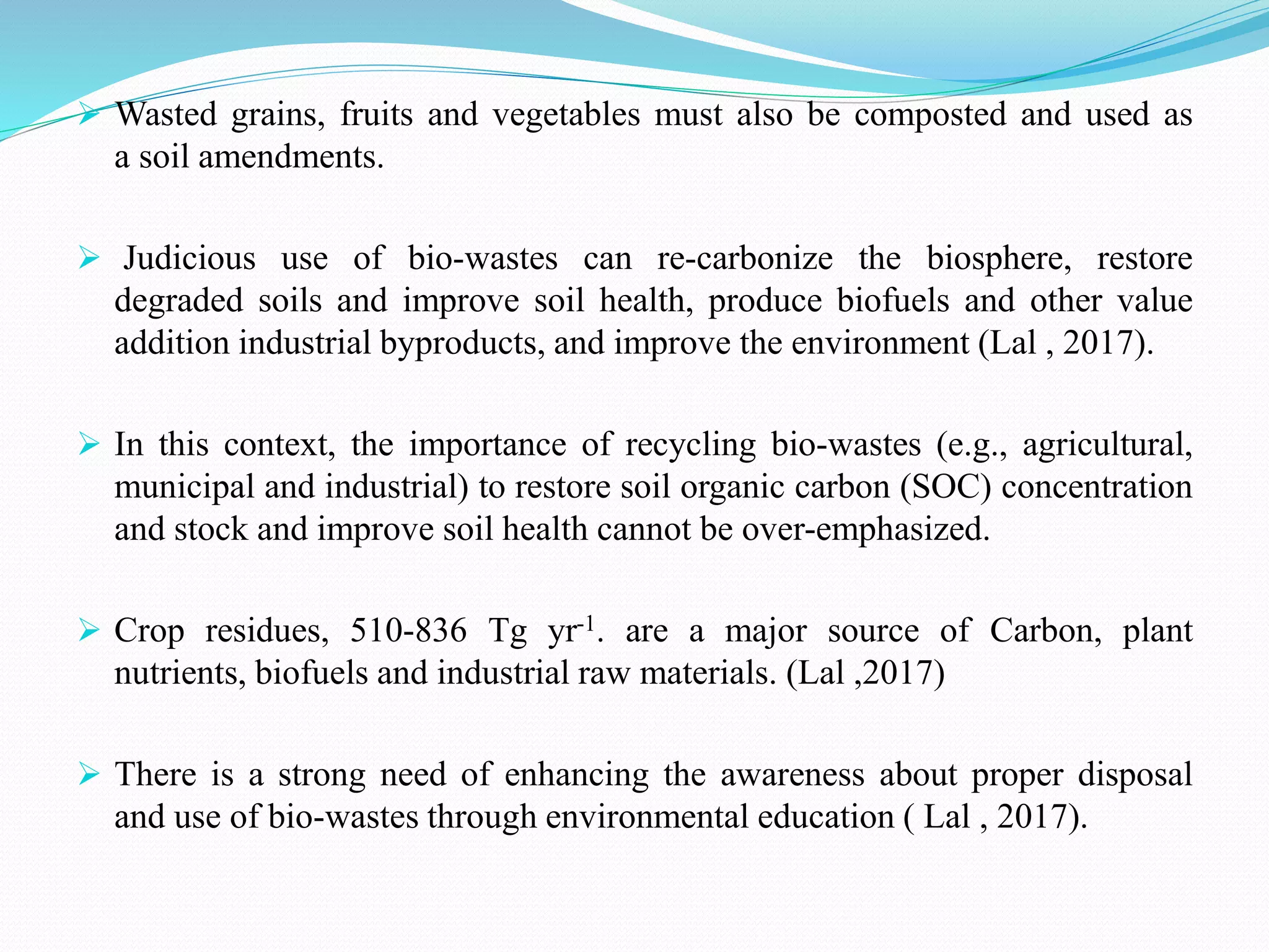 Restoring Soil And Water Resources By Judicious Management Of ...