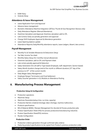 SARP Feed ERP- An ERP for Feed Mills Manufacturing Industry | PDF