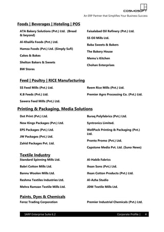 SARP Feed ERP- An ERP for Feed Mills Manufacturing Industry | PDF