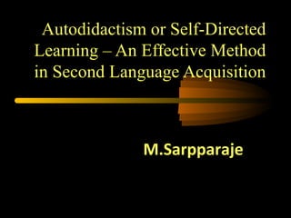 Importance of Self-Directed Learning | PPT
