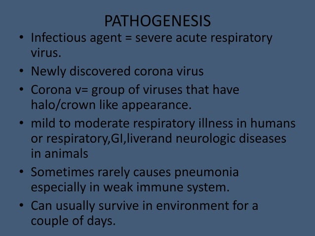 SARS clinical features treatment and complications | PPT
