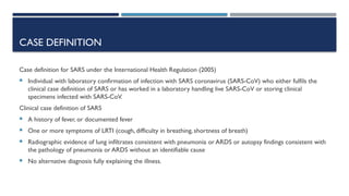 SEVERE ACUTE RESPIRATORY SYNDROME - COMMUNITY MEDICINE MBBS 2024 | PPTX