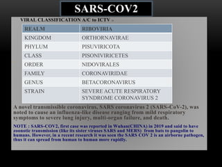 SARS COVID Various Researches | PPT
