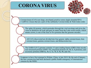 SARS Cov-2 INFECTION AND ITS EMERGING VARIANTS | PPTX